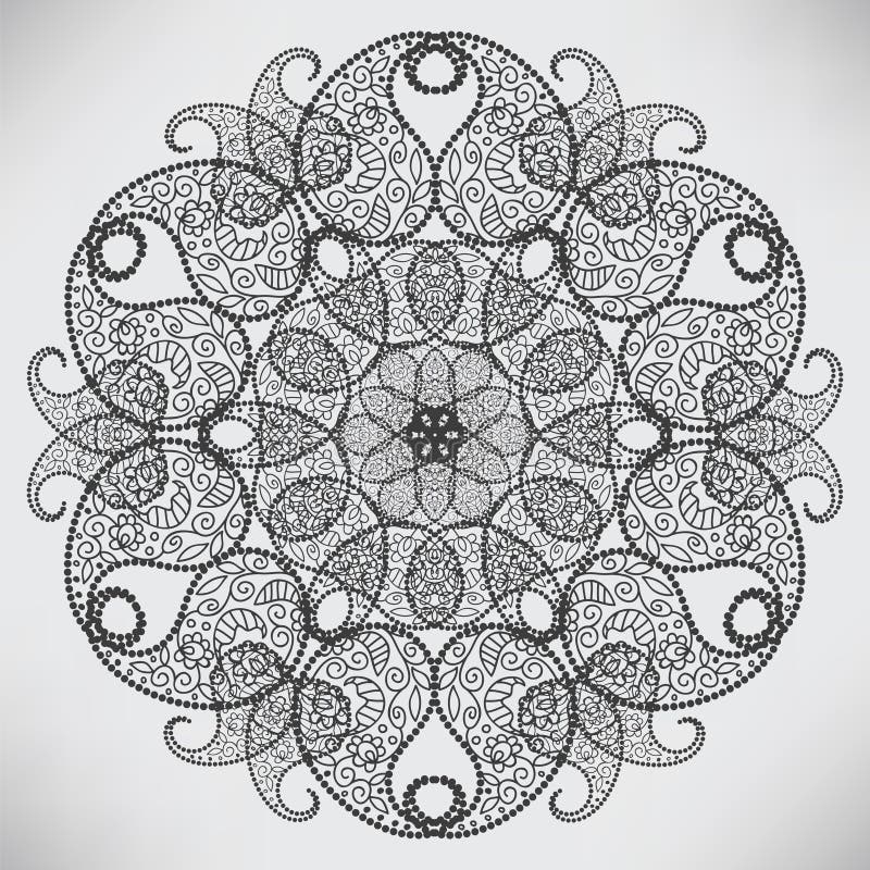 Abstract circular pattern stock vector. Illustration of ornate - 48750622