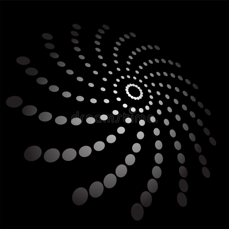 Abstract Circular Rotation Circle Dots Pattern Stock Vector ...