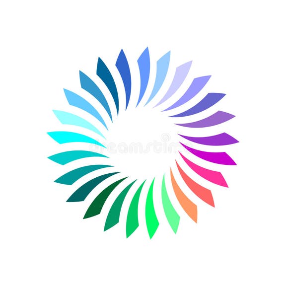 Abstract Circular Rotation Multicolor Design Element Stock Vector ...
