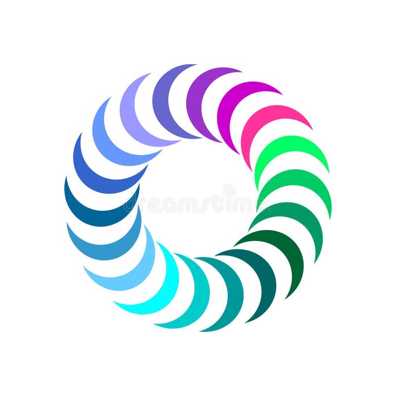 Abstract Circular Rotation Multicolor Design Element Stock Vector ...
