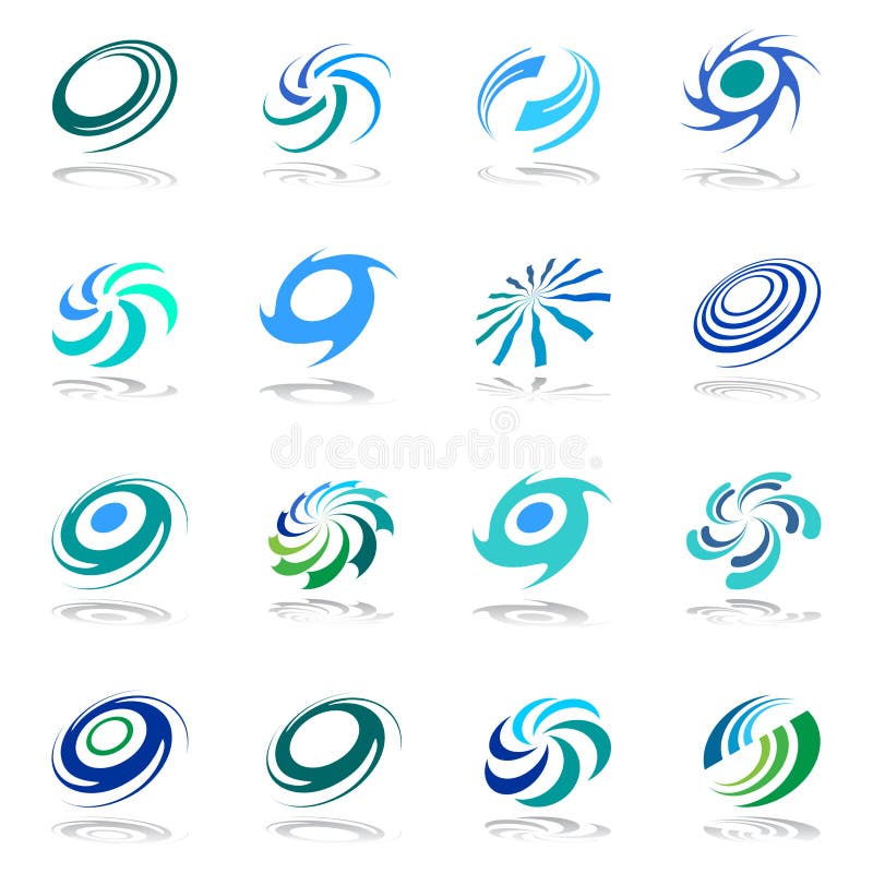 Rotation and Spiral Movement. Design Elements Set. Stock Vector ... Rotation and Spiral Movement. Design Elements Set. Stock Vector ...