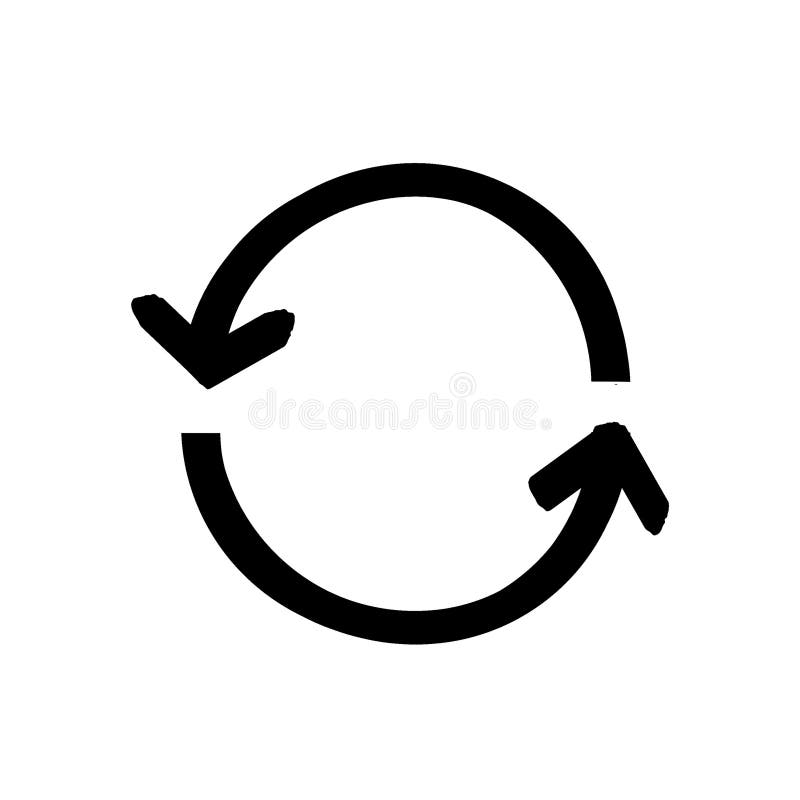 Abstract Circular Round Turn Arrow Stock Illustration - Illustration of ...