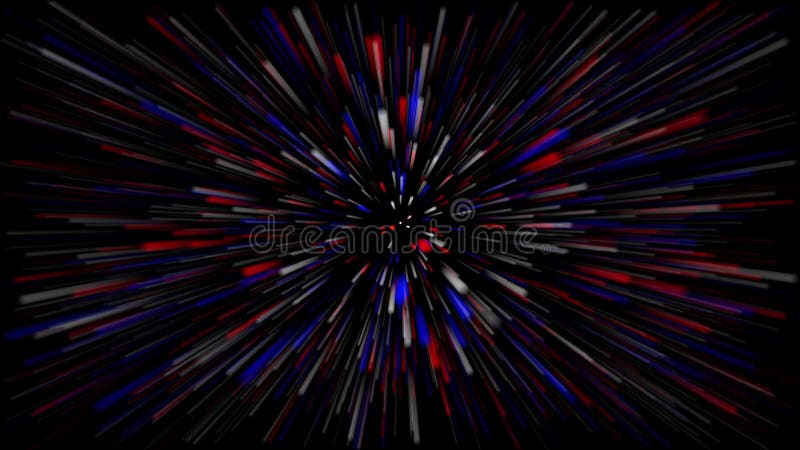 Abstract Circular Speed Background. Neon Colored Lines Move in Space. a ...