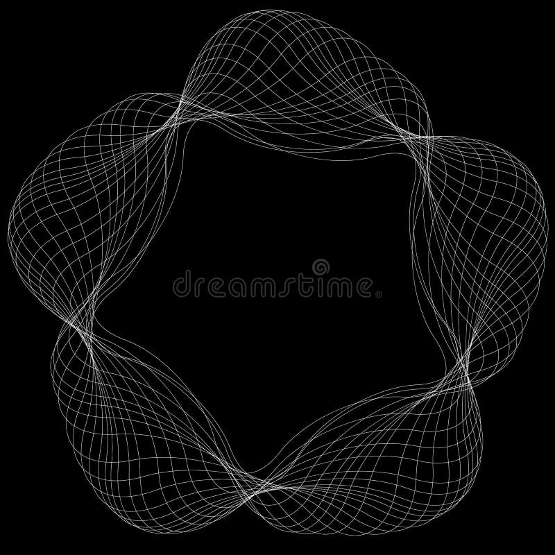 Abstract Circular, Spiral Element Isolated. Monochrome Graphic Stock ...