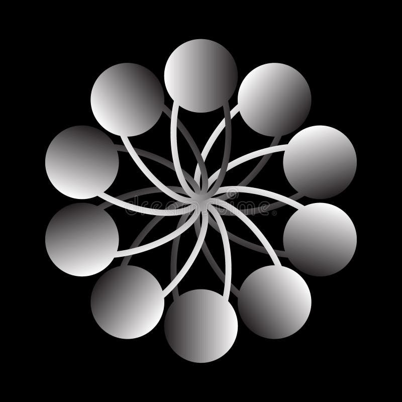 Spiral Star Grid Vector Image with Circular Transition Stock Vector ...