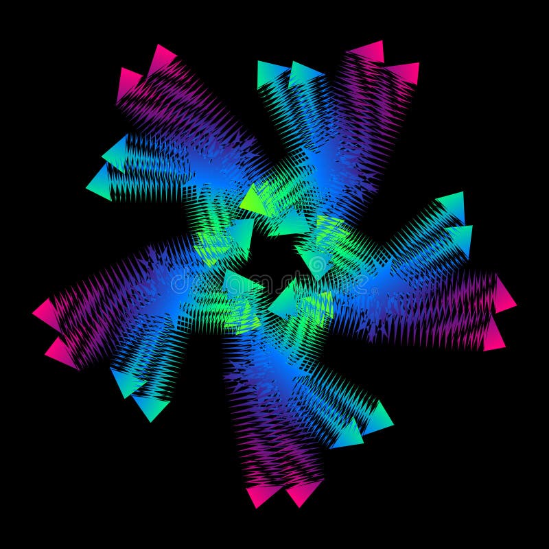 Spiral Star Grid Vector Image with Circular Transition Stock Vector ...