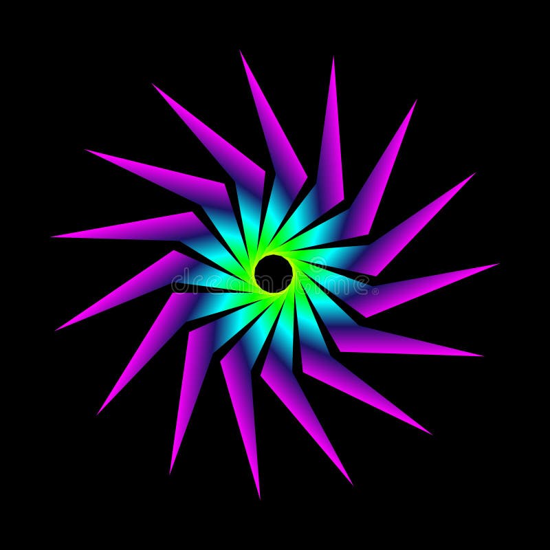 Spiral Star Grid Vector Image with Circular Transition Stock Vector ...