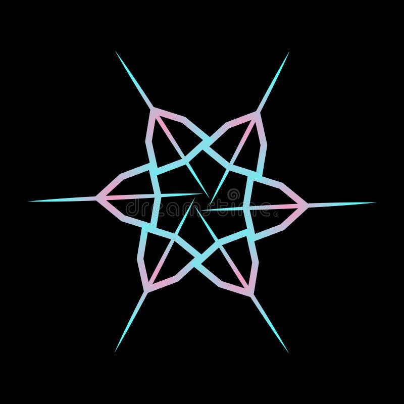 Abstract Circular Spiral Pattern in the Shape of a Flower Star Stock ...