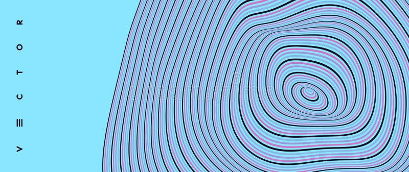 Abstract Circular Striped Background. Pattern with Optical Illusion. 3D ...