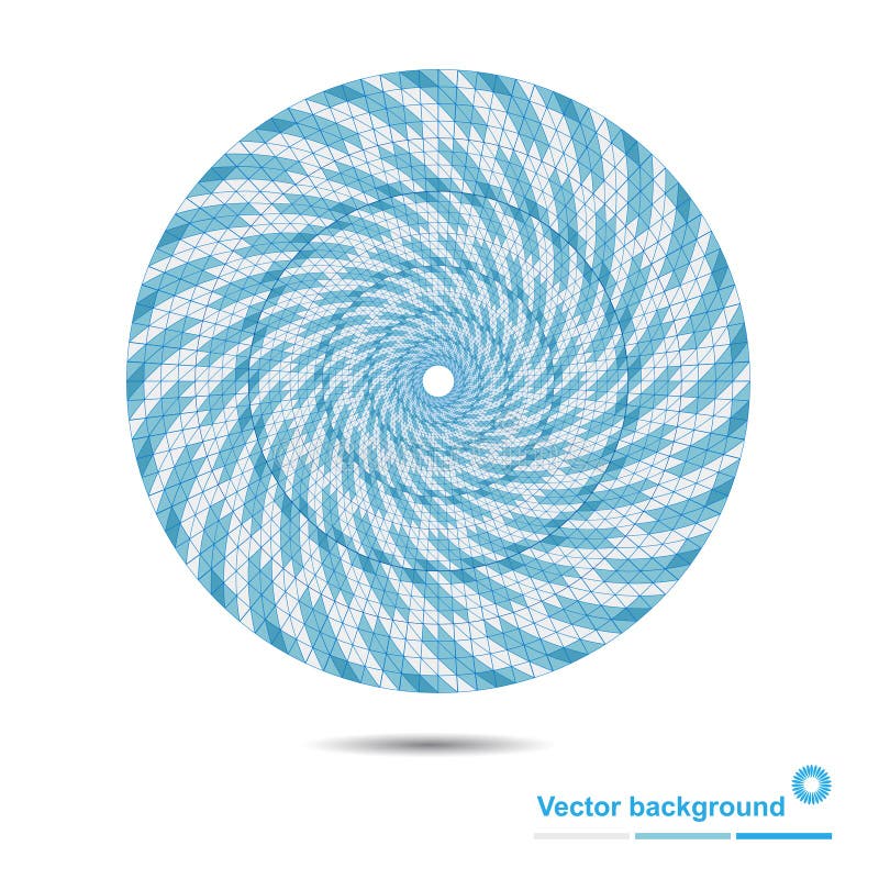 Abstract Circular Symbol of the Blue Lines and Spots with Space Stock ...