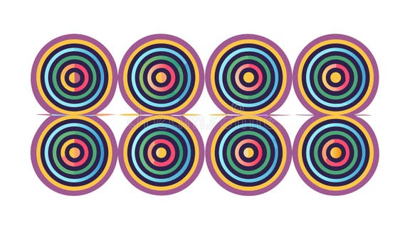 Abstract Circular Target Pattern Elements, Vector Design Generative AI ...
