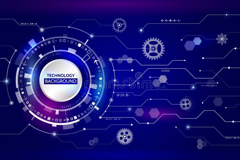 Abstract Circular Technology Concept. Hi-tech Communication Stock ...
