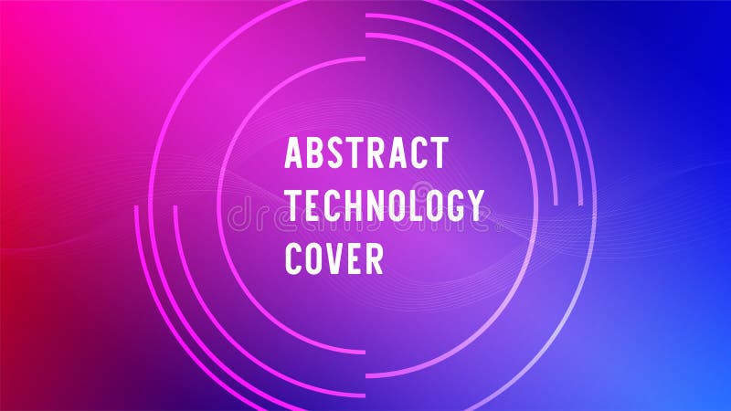 Abstract Circular Technology Design with Gradient Stock Vector ...