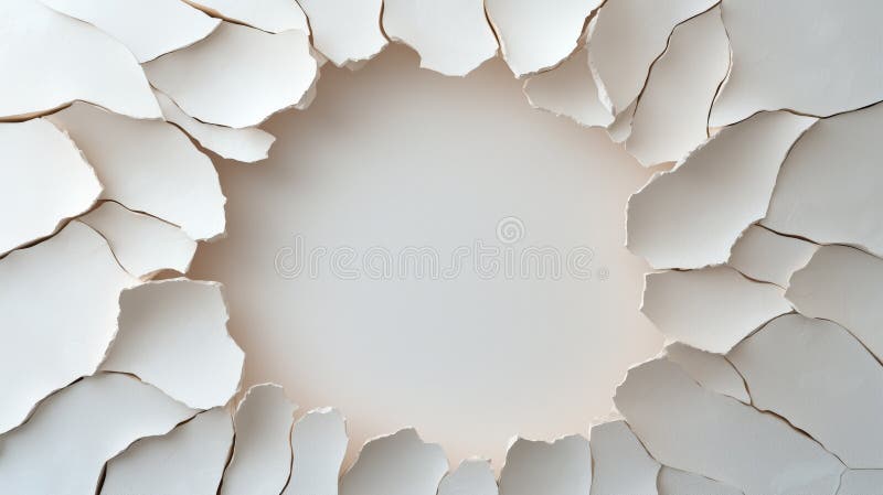 Abstract Circular Torn Paper Texture with Cracked Edges Stock ...