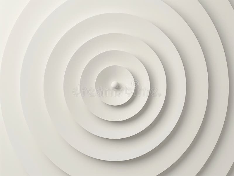 Abstract Circular White Layers Concept Stock Photo - Image of geometric ...