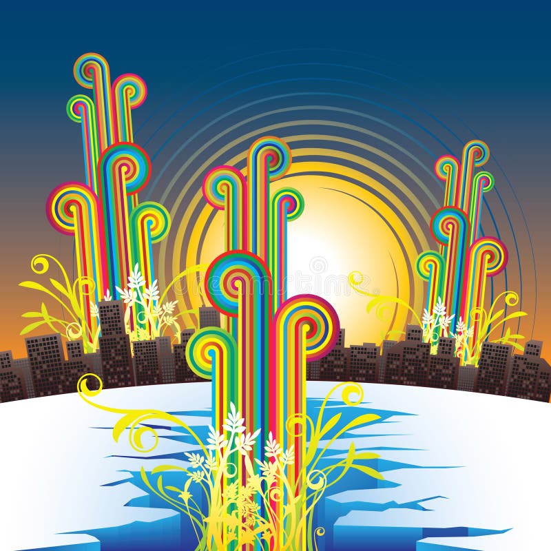 Abstract city stock vector. Illustration of abstract, skyline - 4795737