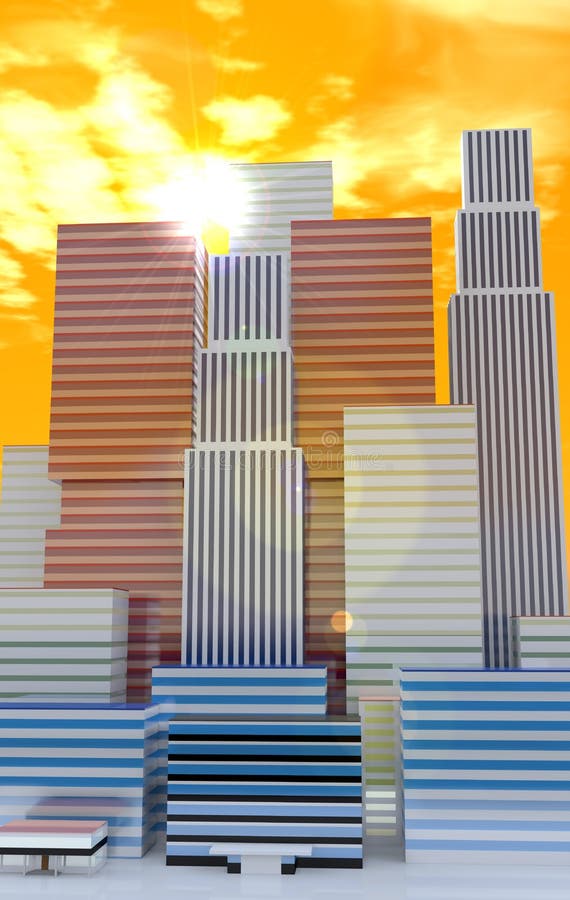 Abstract city. stock illustration. Illustration of buildings - 51722667