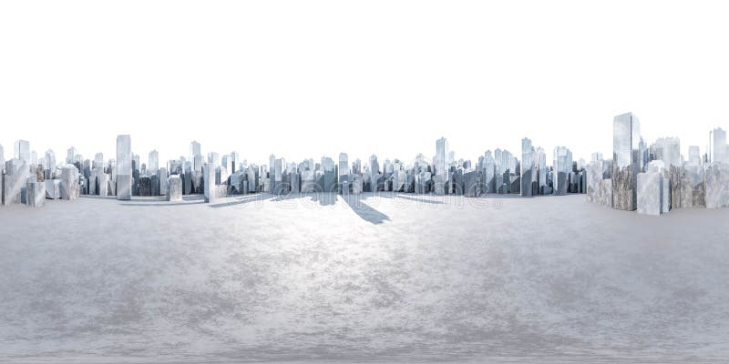 Abstract City 360 Degree Panorama with Equi Rectangular Projection 3d ...
