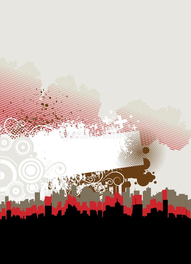 City with frame. Vector stock vector. Illustration of graphic - 4342072