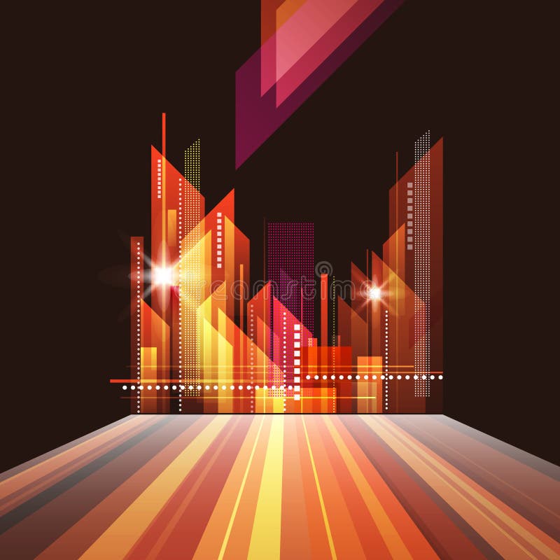 Abstract city landscape stock vector. Illustration of abstract - 78715073