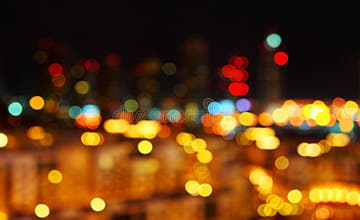 Abstract City Lights Background Stock Image - Image of defocused, dark ...