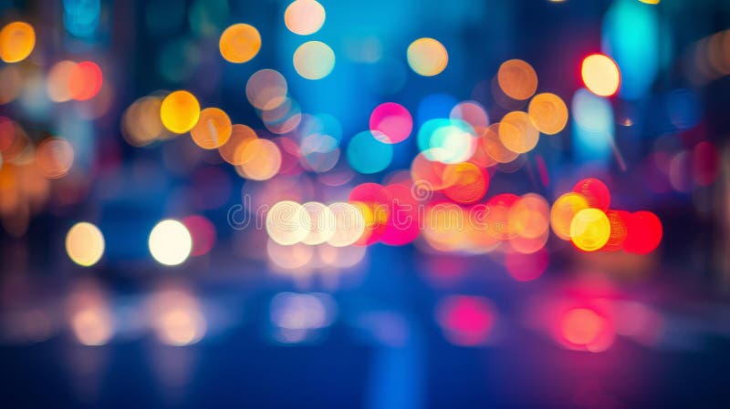Abstract City Lights Bokeh Background, Blur Effect, Nightlife Concept ...