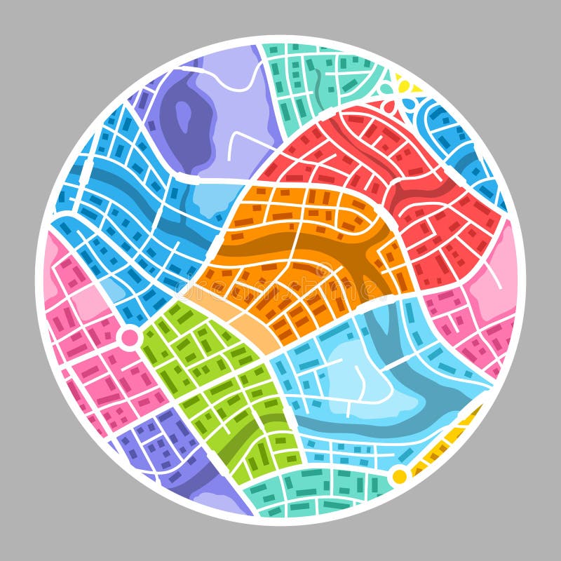 Abstract city map banner. stock vector. Illustration of paper - 118690580