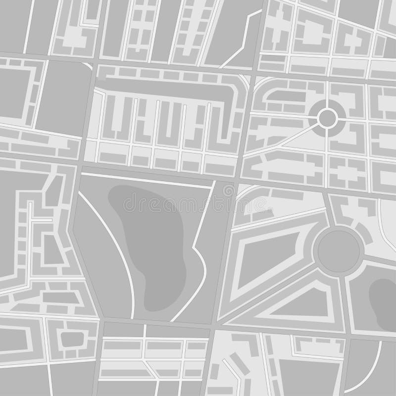 Abstract City Map with River and Home Location Stock Vector ...