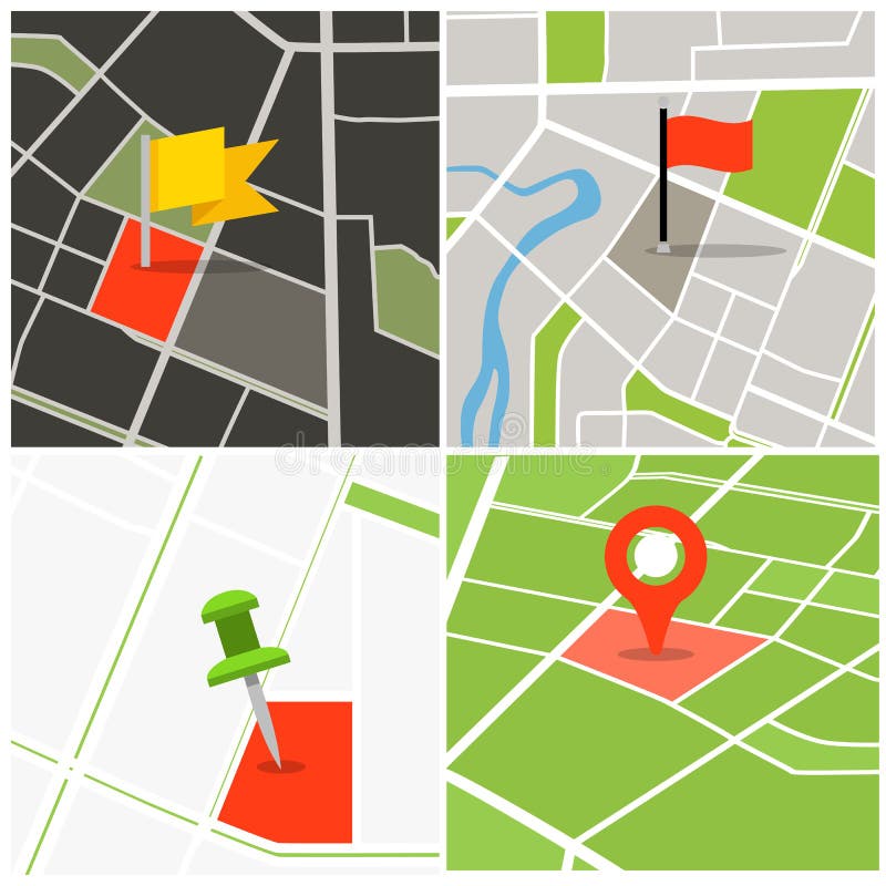 Map pins stock vector. Illustration of guidance, collection - 26066894