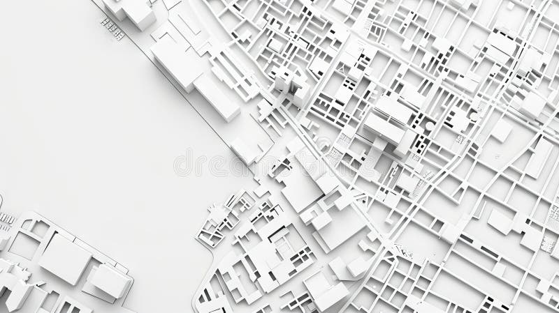 Abstract City Map Composition with a Focus on Simplicity and Elegance ...