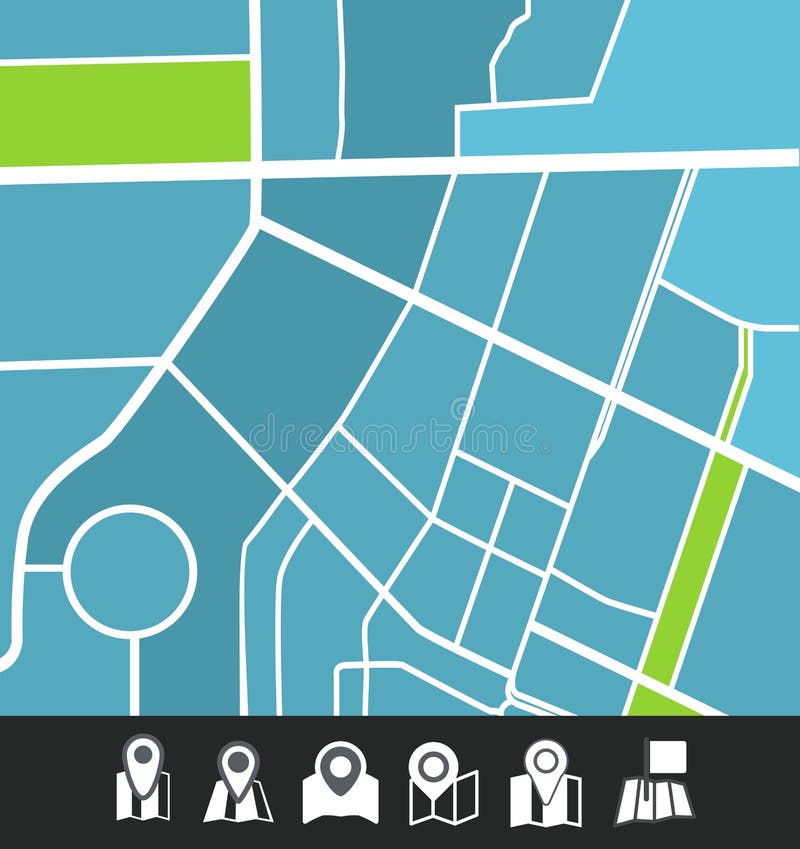 Abstract City Map Illustration Stock Vector - Illustration of abstract ...