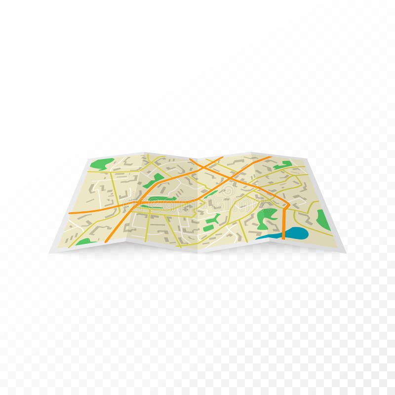 Abstract City Map. Vector Illustration Isolated on Transparent ...