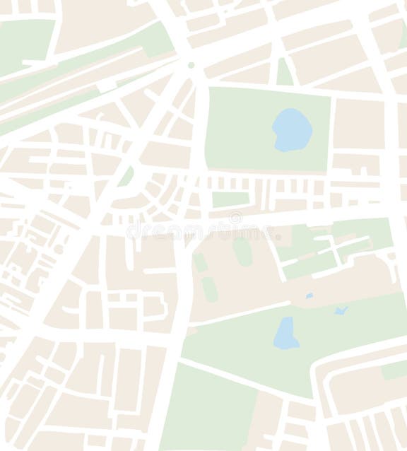 Abstract City Map Vector Illustration with Streets Stock Vector ...