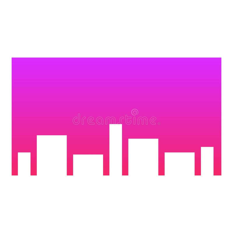 Abstract City Skyline with Vivid Gradient Background Creating Modern ...
