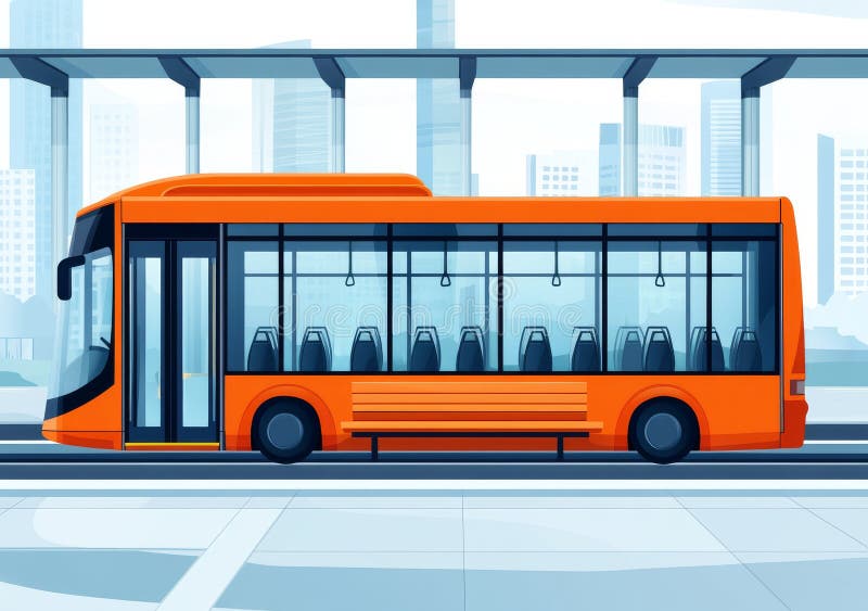 An Abstract Cityscape Background Sets the Scene for a Modern Flat ...