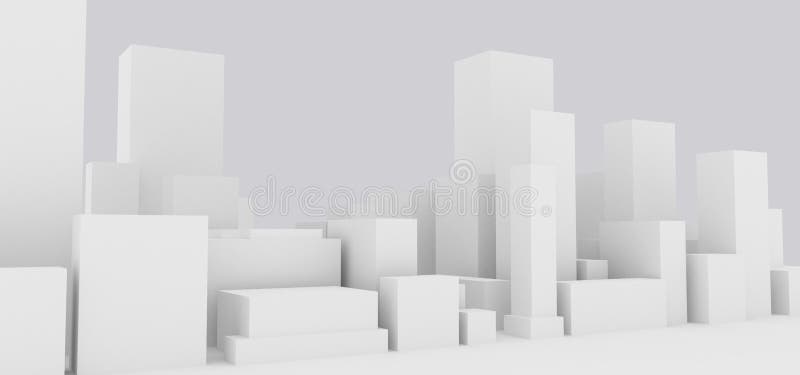 Abstract Cityscape Cartoon Style Stock Illustration - Illustration of ...