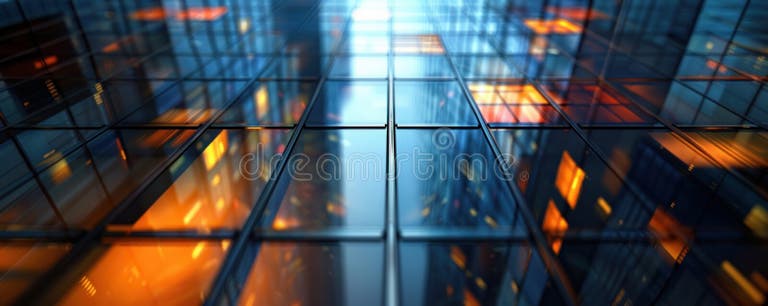 Abstract Cityscape with Glass and Light Reflections a Visual ...