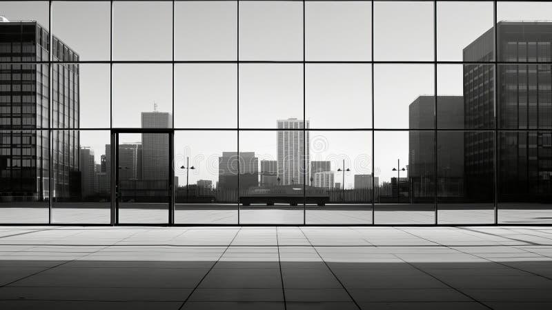 Abstract Cityscape Silhouette in Modern Urban Setting with Skyscrapers ...