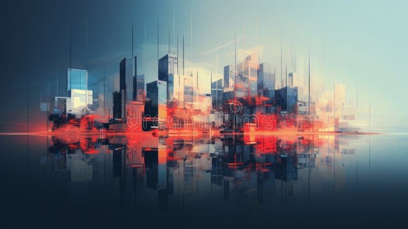 Abstract Cityscape with Skyscrapers in the Background Stock ...