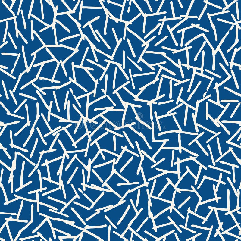 Abstract Classic Blue Hand-Drawn Irregular Triangles Fractal Texture ...