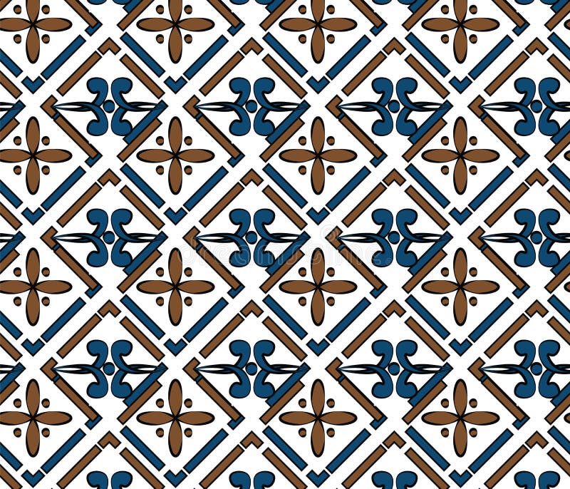 Abstract Classic Ornament Pattern Stock Vector - Illustration of ...