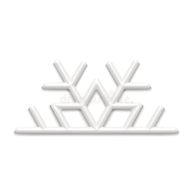 Realistic Half Snowflake Blue Ornamental Frozen Decorative Design 3d ...