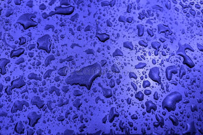 Abstract Classsic Blue Oil Drops on a Water Surface Stock Photo - Image ...