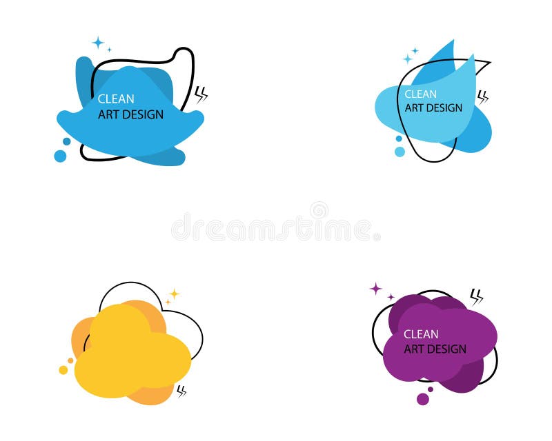 Abstract Clean Color Logo Template Stock Illustration - Illustration of ...