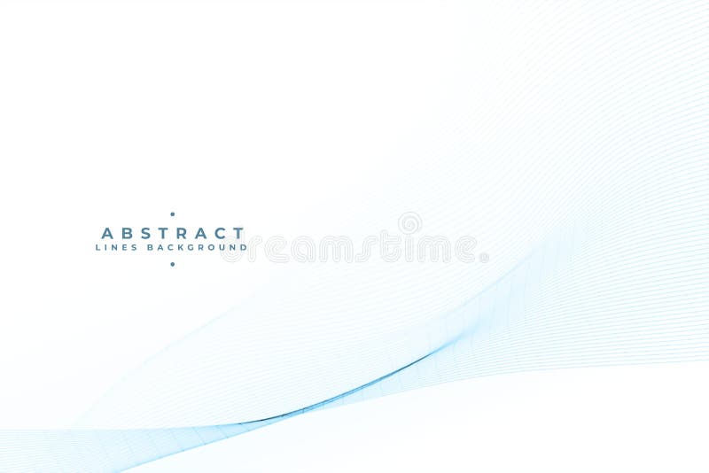 Abstract Clean Smooth Wave Lines Background Stock Vector - Illustration ...