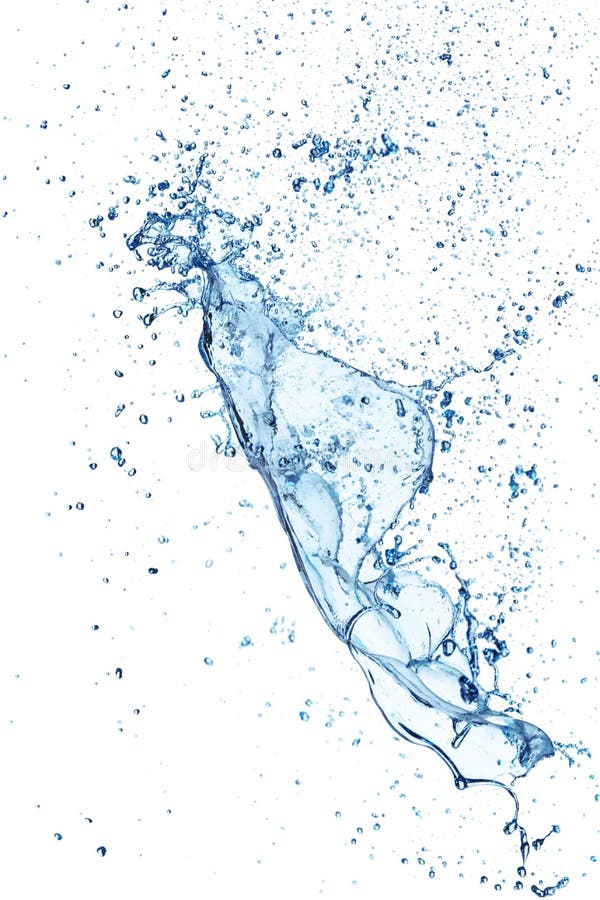 Abstract Clear Water Splash Isolated on White Stock Image - Image of ...