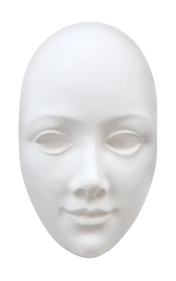 Abstract Clear White Face Mask Stock Photo - Image of isolated, happy ...