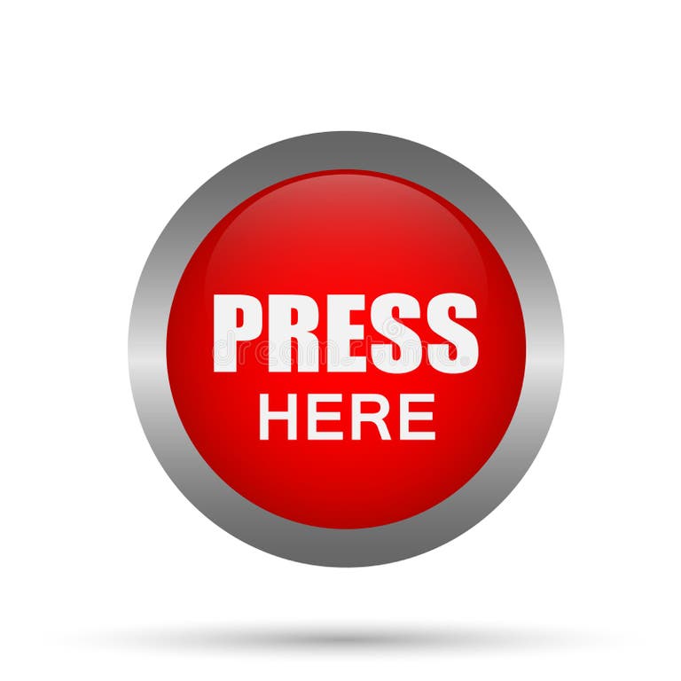 Abstract Click Here Press Here Button Vector in Element on White ...