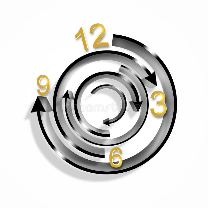 Abstract Clock Time Background Stock Illustration - Illustration of ...