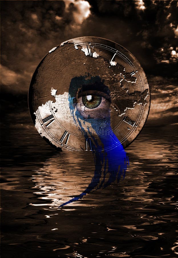 Abstract Clock stock illustration. Illustration of second - 3677501